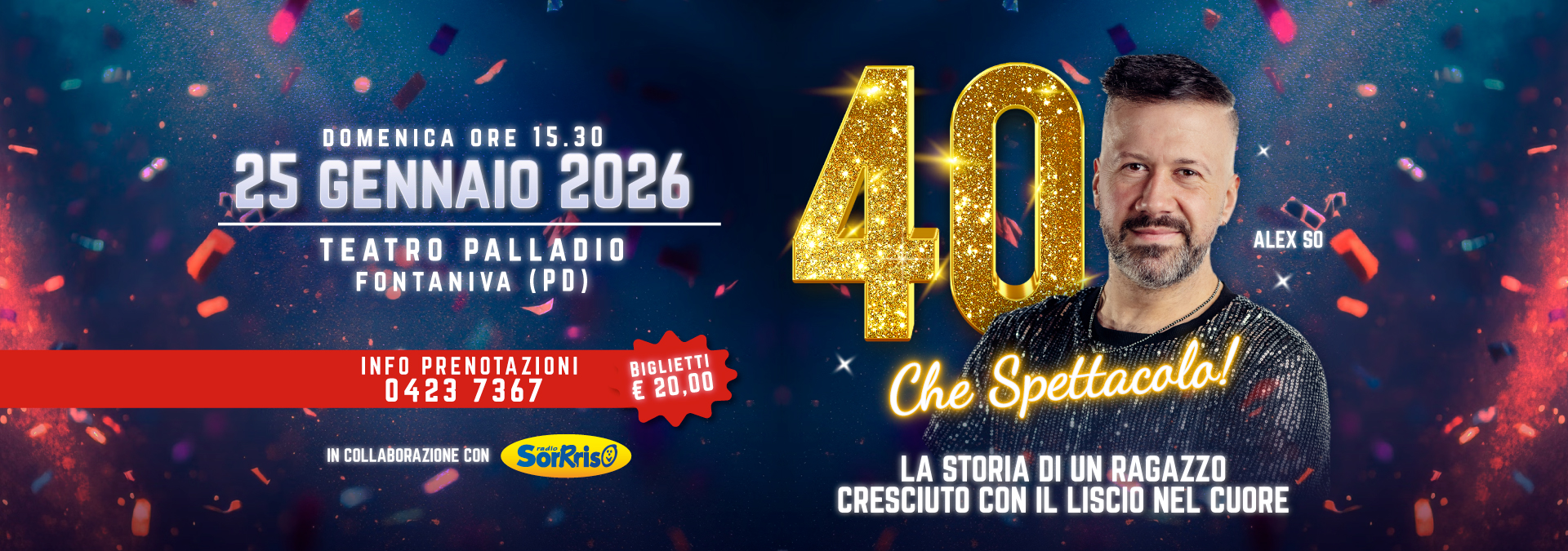 Alex SO - 40th Compleanno [25 gennaio 2026] – Evento